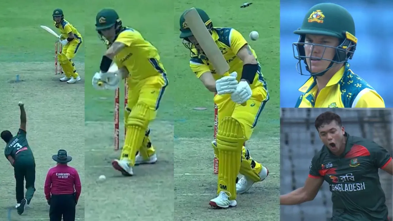BAN vs AUS [WATCH]: Taskin Ahmed gets rid off Adam Zampa with an ...