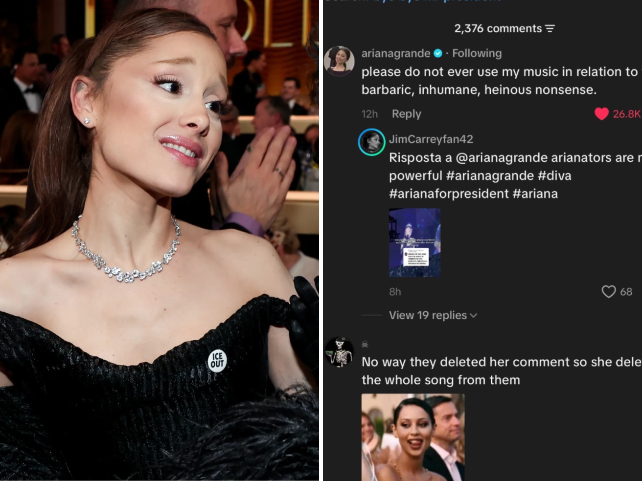Ariana Grande contro Trump: "Basta usare mia musica per video dell'ICE ...