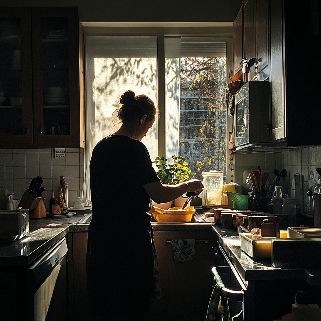 My husband suddenly started cleaning the kitchen & taking out the trash