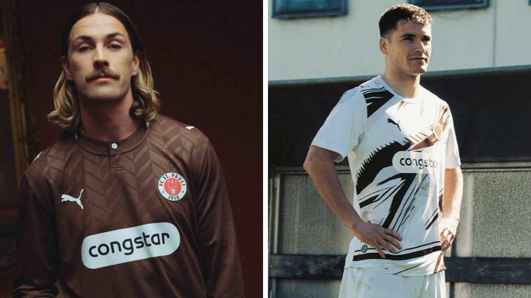 St. Pauli zu Hause klassisch und auswärts mit Zickzackmuster