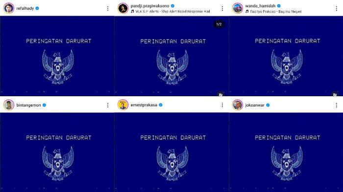 Viral poster biru, peringatan sangat darurat, oleh BEM UI, mirip poster ...