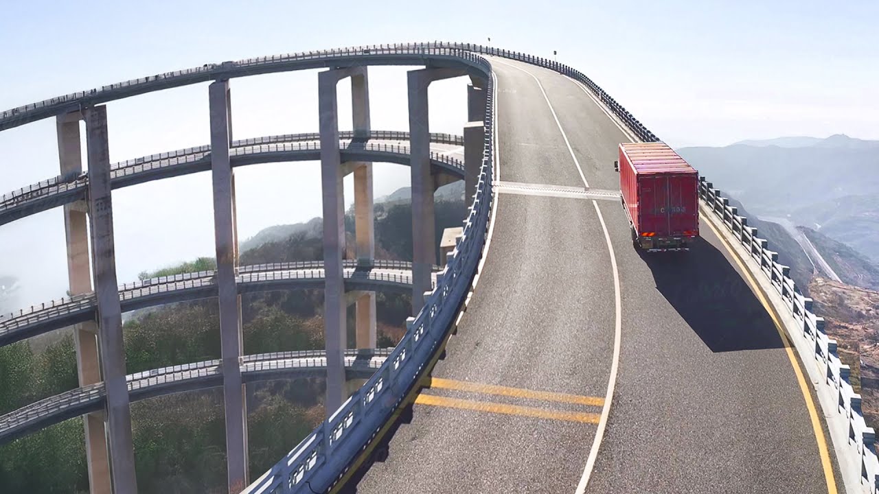 Climbing China’s mountain highway built at scary altitude