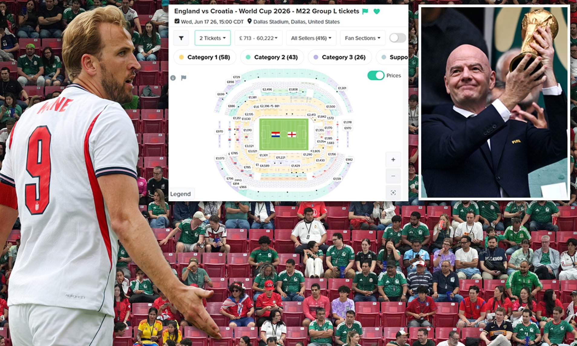 England World Cup empty seat fears: Hundreds of tickets for opening ...