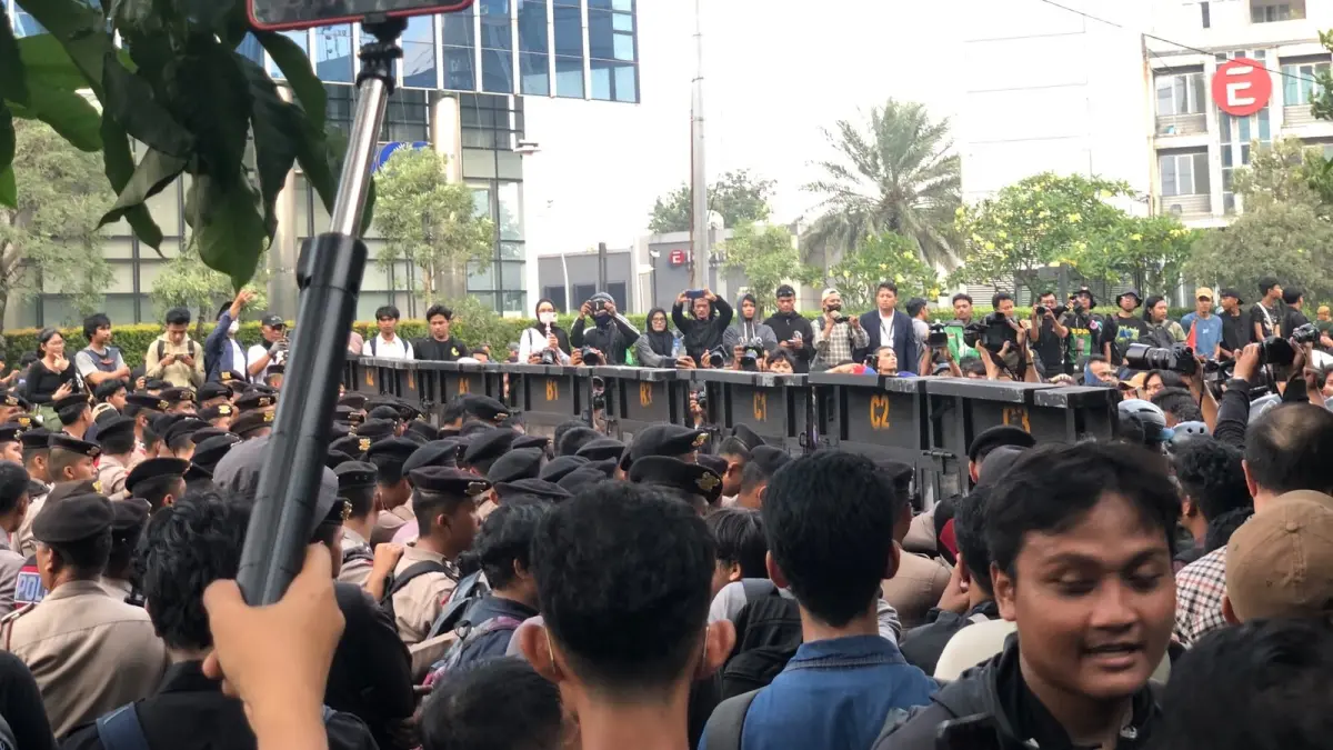 Alasan Polda Metro Jaya halau massa aksi demo di Bundaran HI