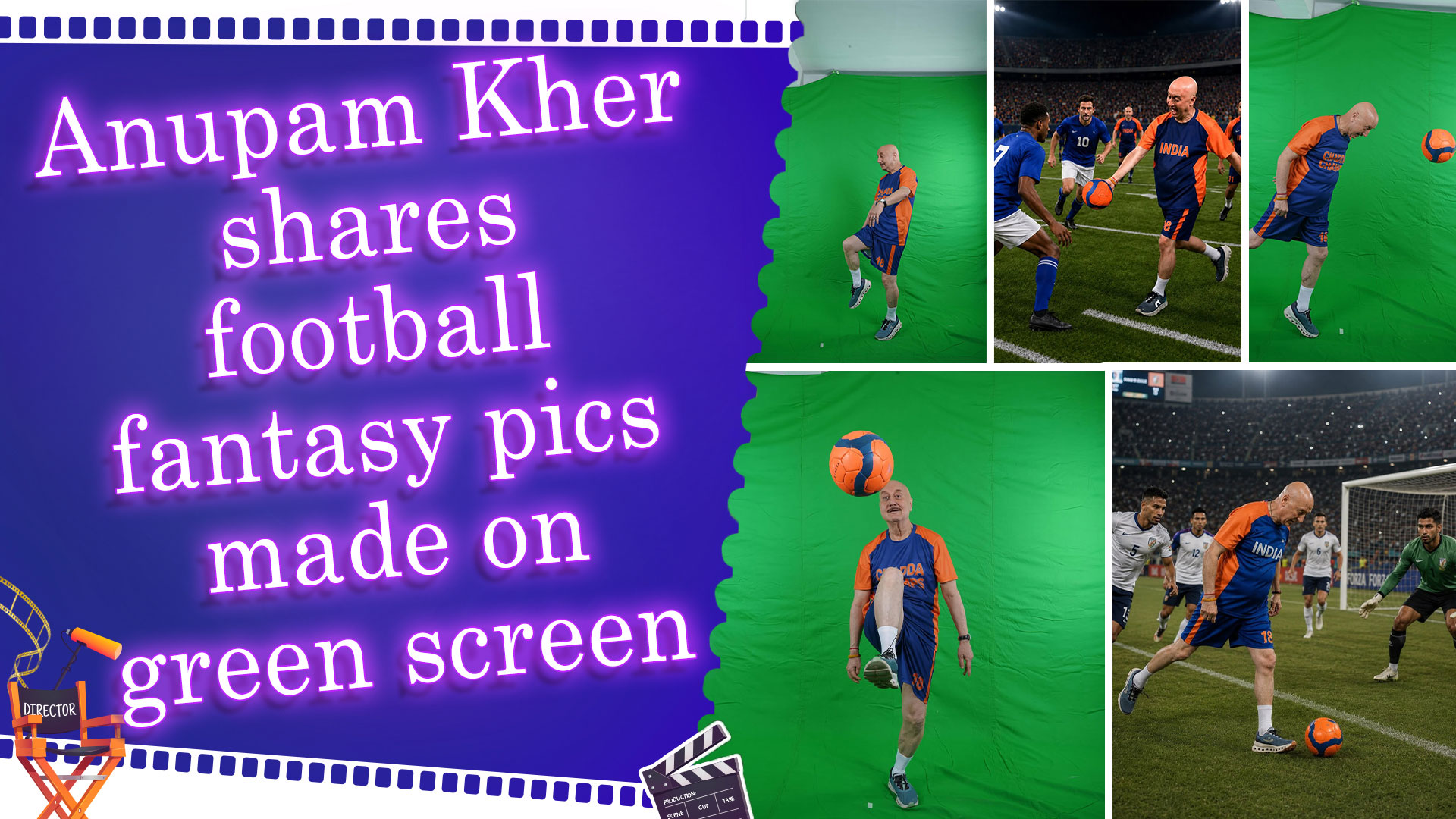 Anupam Kher represents team India in recent photoshoot with football
