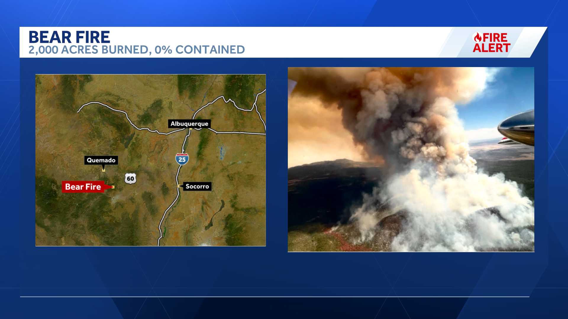 Bear fire burning in the Gila National Forest