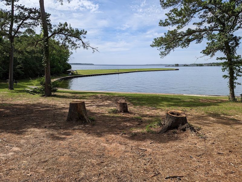 A Texas lake with sandy shores and camping areas feels like a mini beach