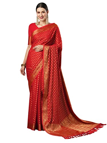 Elegant red sarees for women who love timeless fashion
