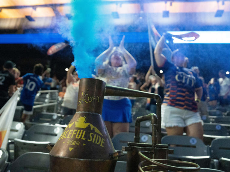 Lil' Smoky, One Knox's moonshine still smoke machine, is steeped in ...