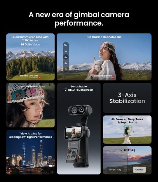 Insta360 Luna Ultra launches as Leica-engineered gimbal camera with 8K ...