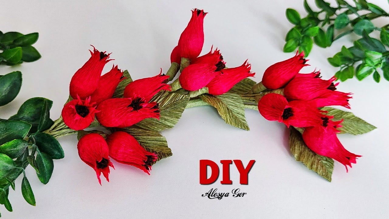 Rosehip made from corrugated paper