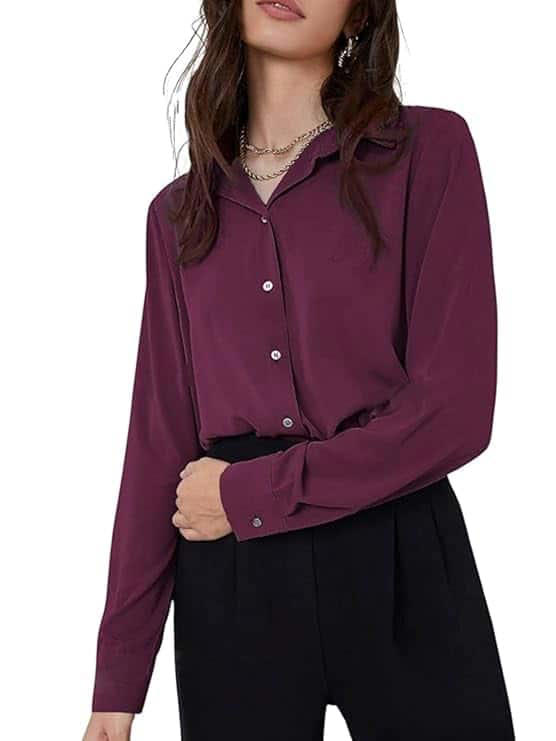 Fashionable women’s shirts and tops for effortless styling on Amazon