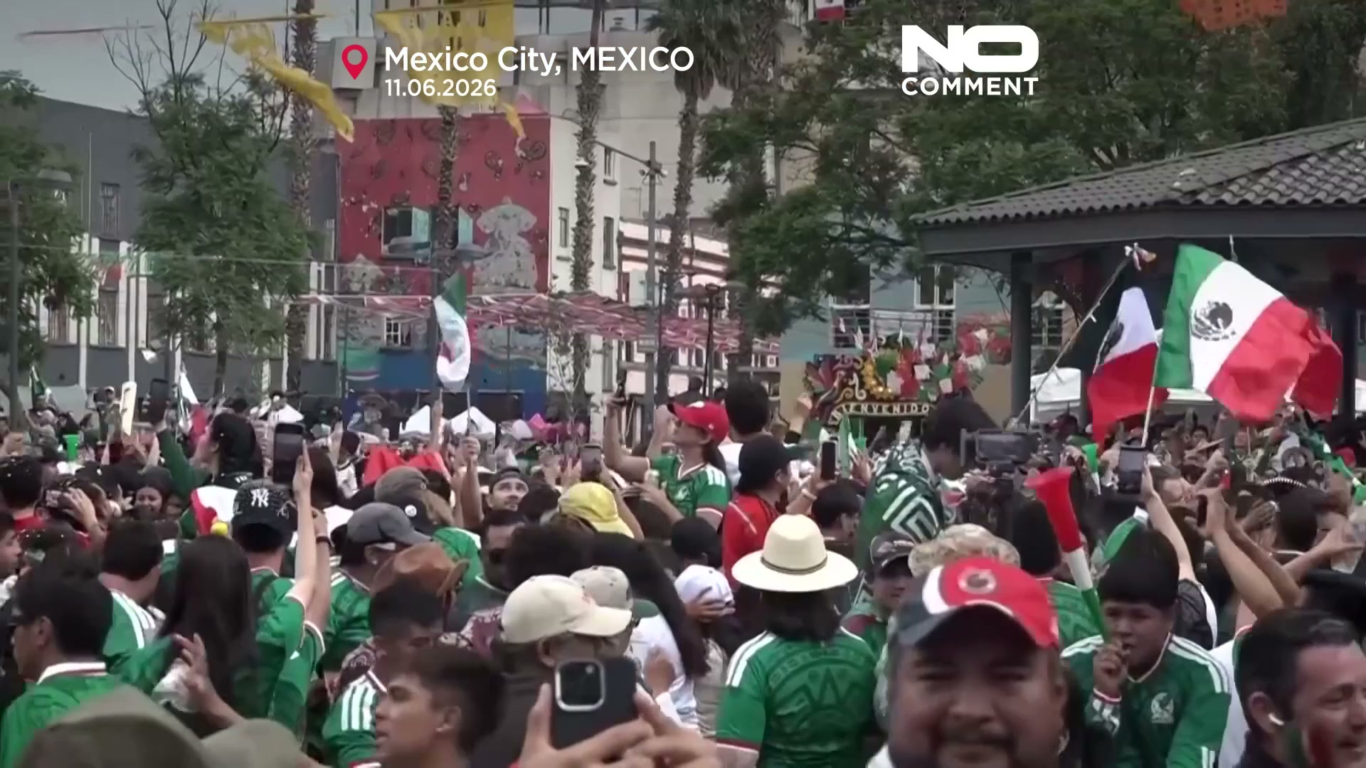 Watch fan reactions as Mexico beat South Africa 2–0 in the World Cup opener