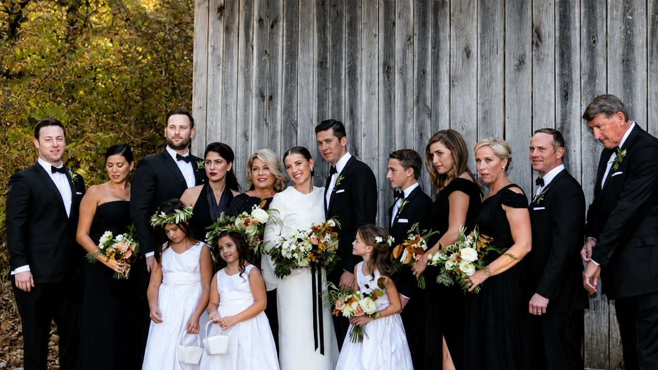 Philadelphia wedding blends roller derby details and floral style