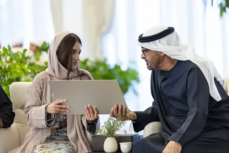 Watch: UAE president meets Emirati teen, youngest Arab to climb ...