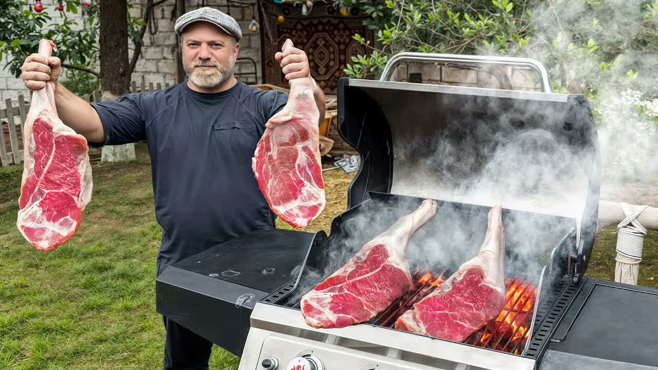 Slow-roasted lamb legs with a perfect crispy crust