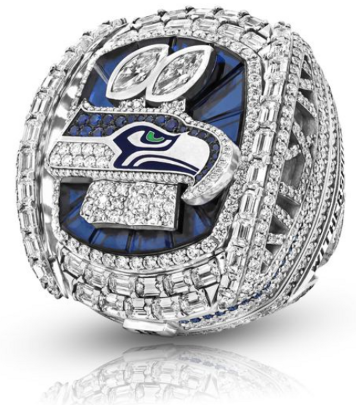 Seahawks receive their Super Bowl rings. Oh, yes, they bling. Here they are