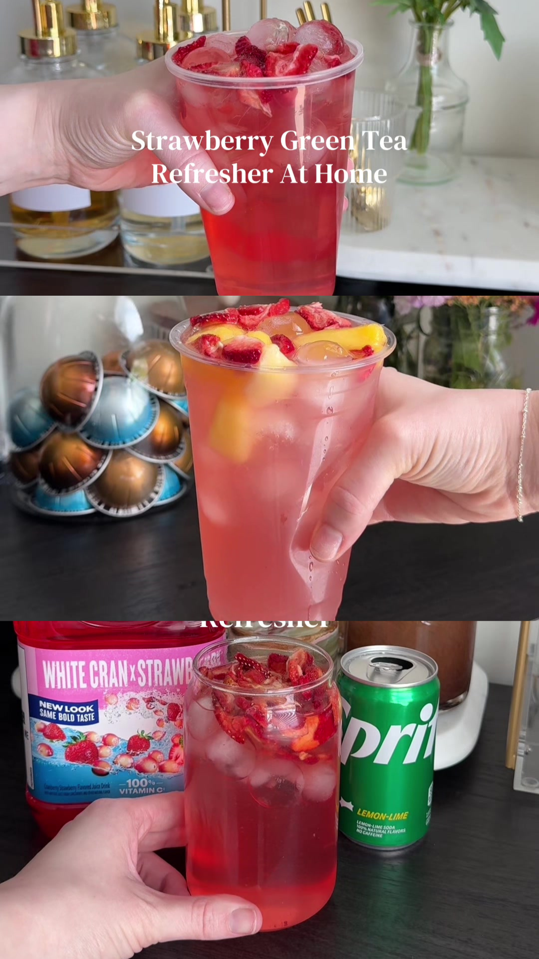 DIY strawberry beverages: tea, lemonade and pineapple