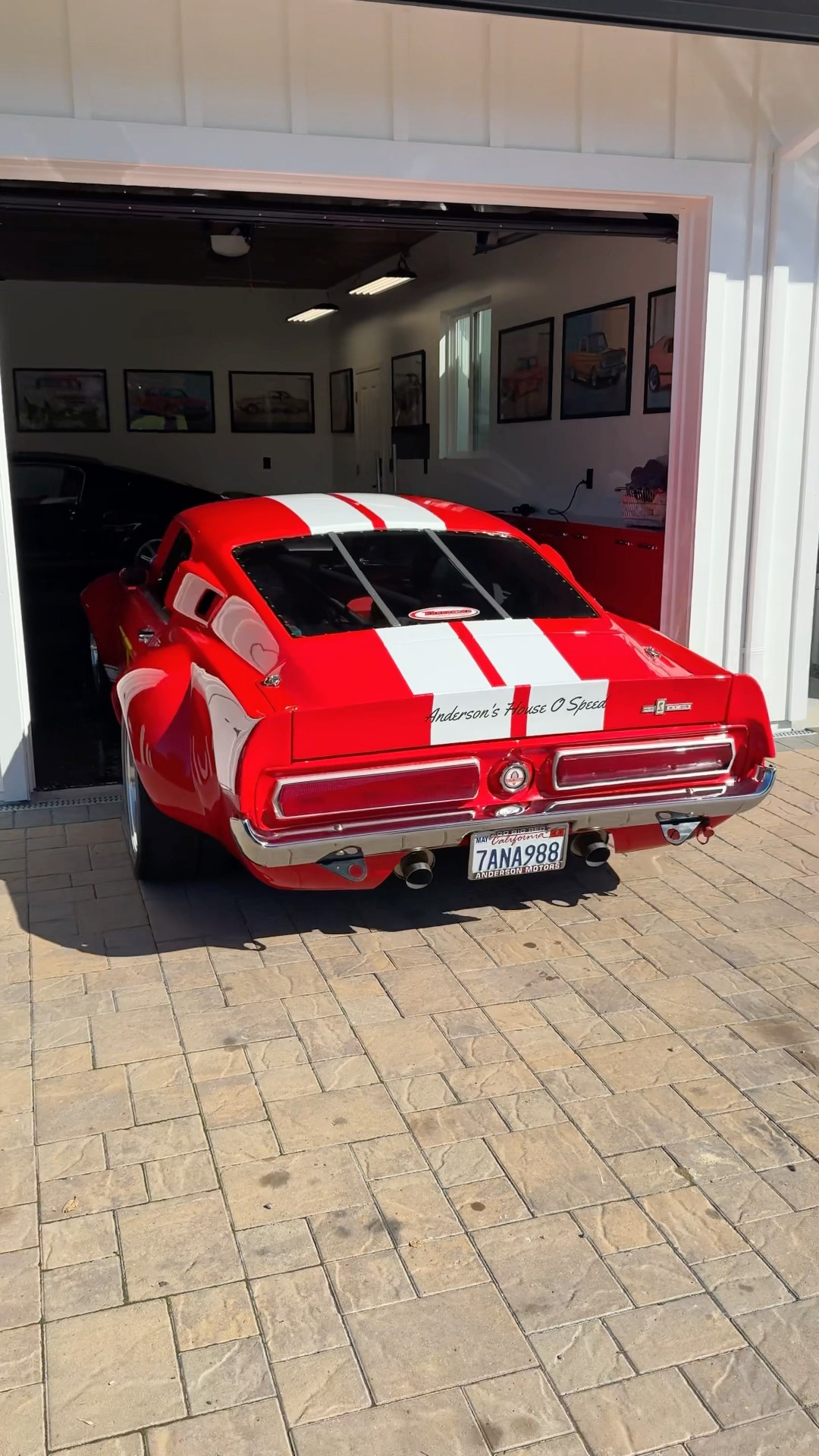 800 HP Mustang fastback roars out of garage