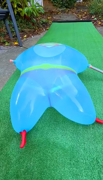 Inflating new toys with water giant