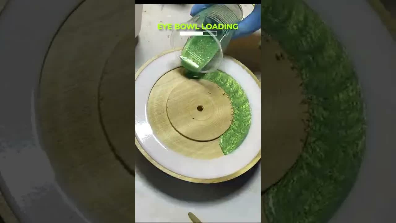 The bowl with a resin eyeball inside