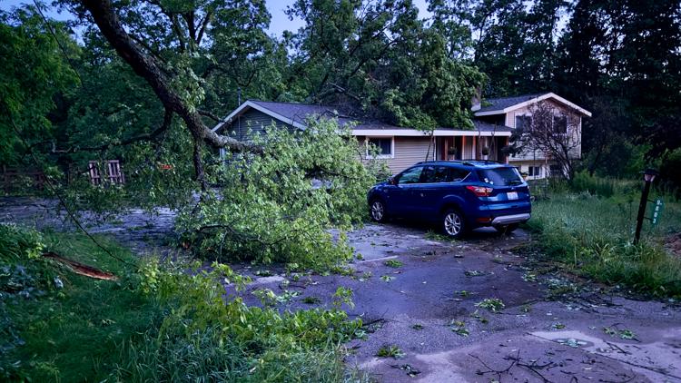 Severe storms topple trees, leave thousands without power in West Michigan