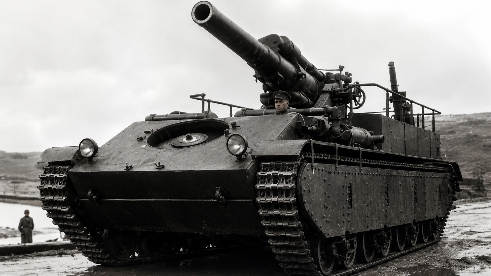 This massive Soviet assault gun never reached the battlefield