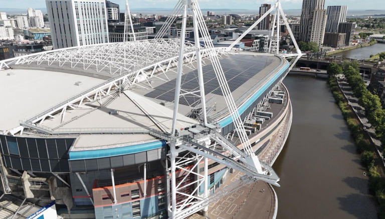 Principality Stadium goes green with 3,000 solar panels on its roof
