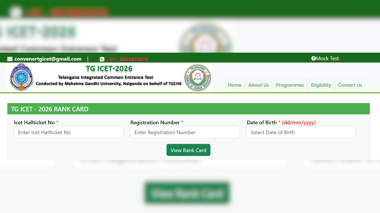 TG ICET result 2026 declared: Check direct link to download TG ICET ...