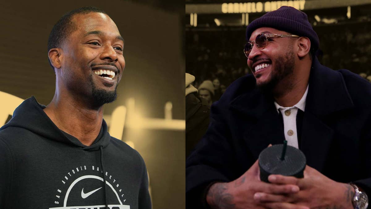 Carmelo Anthony calls out Mitch Johnson for not playing Harrison Barnes ...