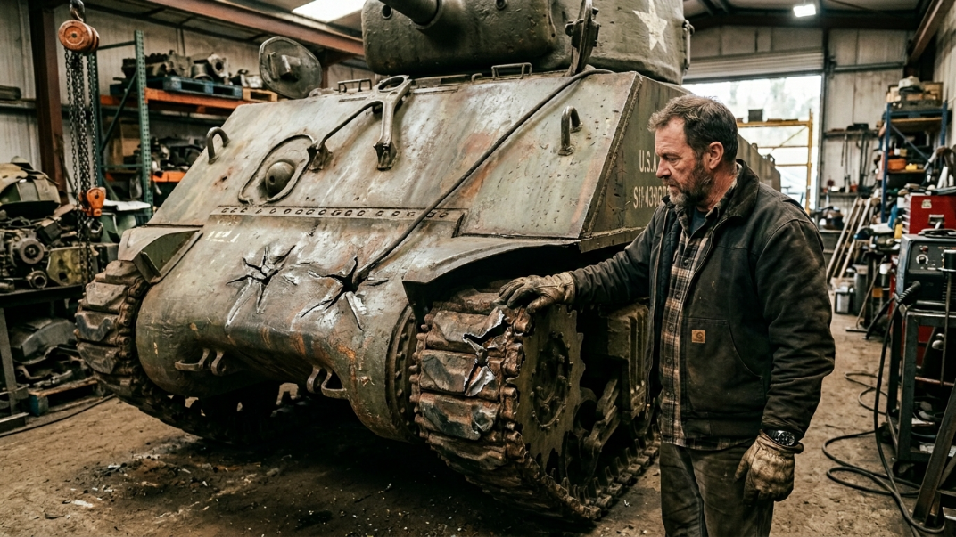 Rare Sherman jumbo bought with combat damage