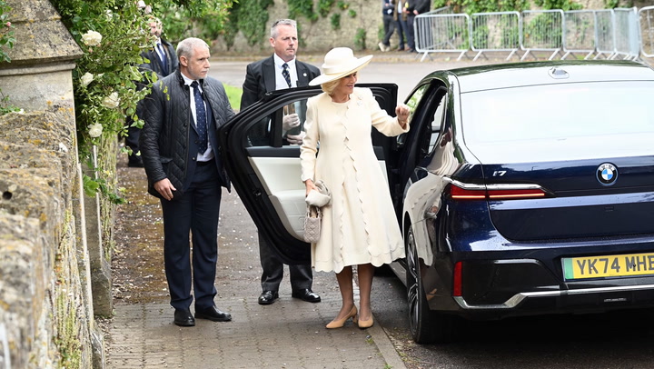 Watch: King Charles arrives at Peter Phillips' wedding