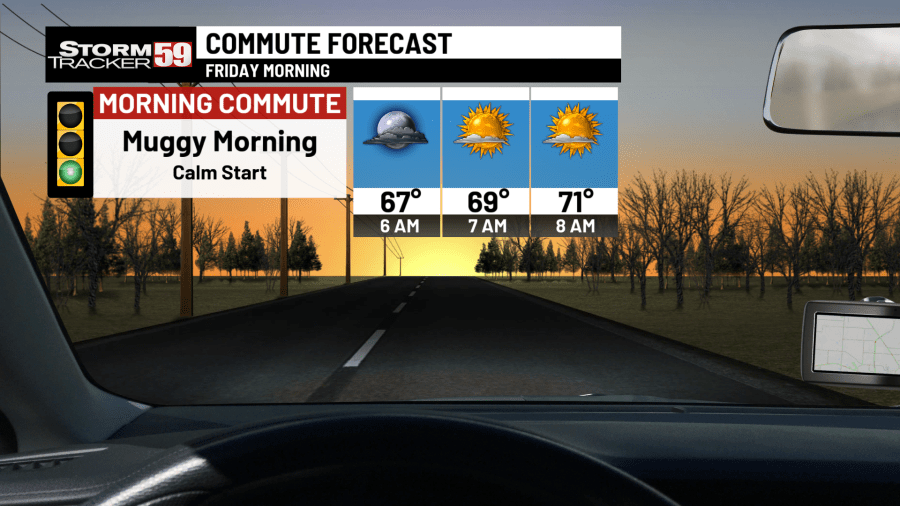 Calm morning commute, evening turns stormy