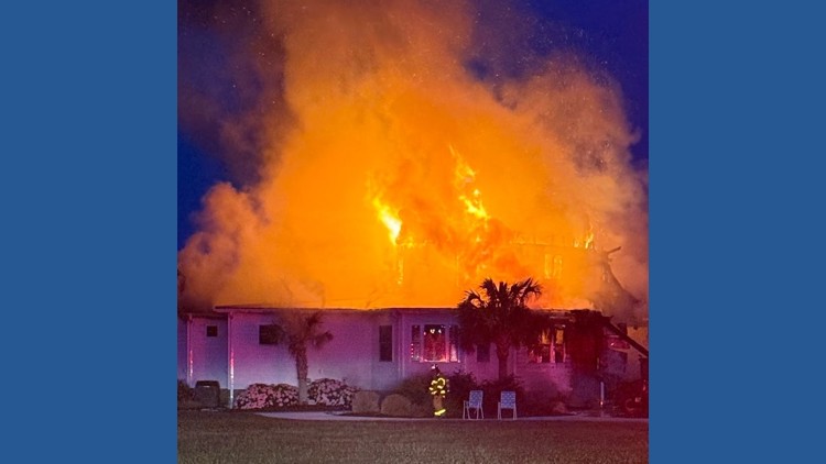Virginia Beach fire crews responding to house fire on Buzzard Neck Road