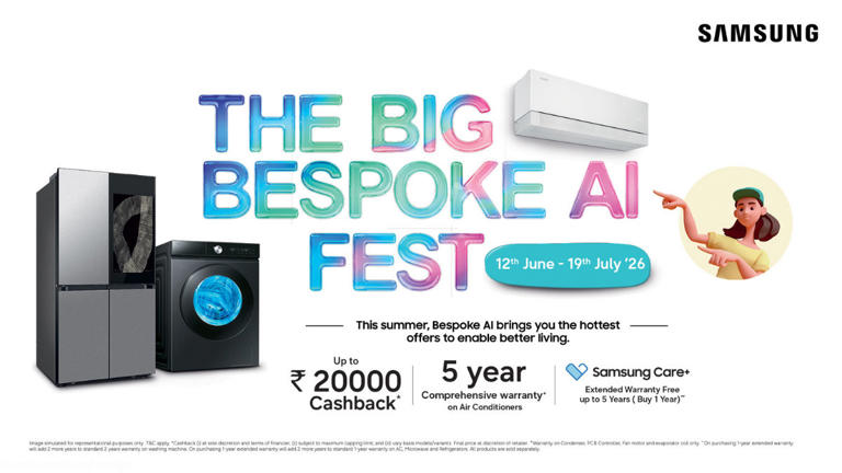 Samsung announces big bespoke AI fest with cashback offers and extended ...