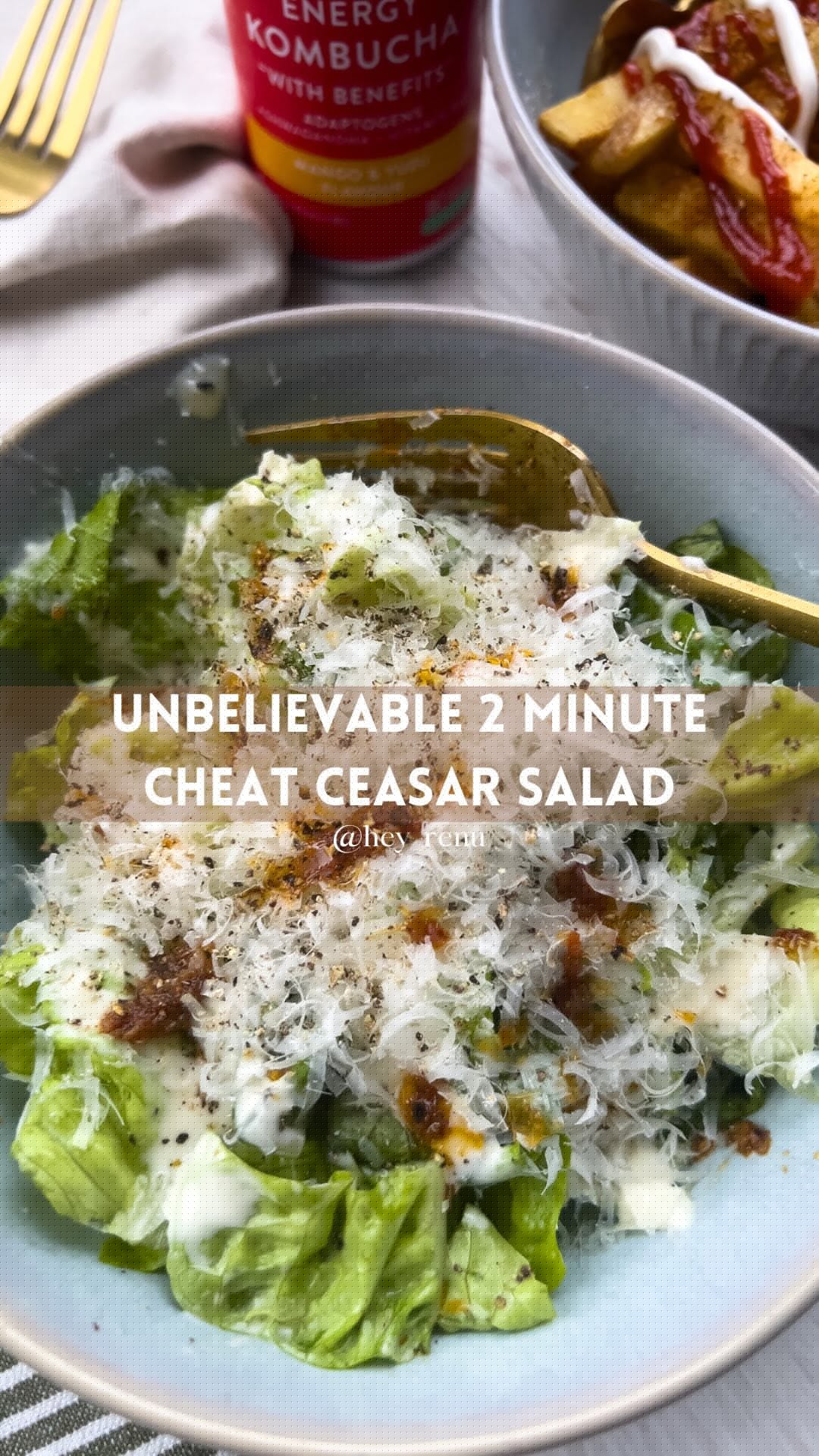 Quick and delicious Caesar Parmesan salad in minutes