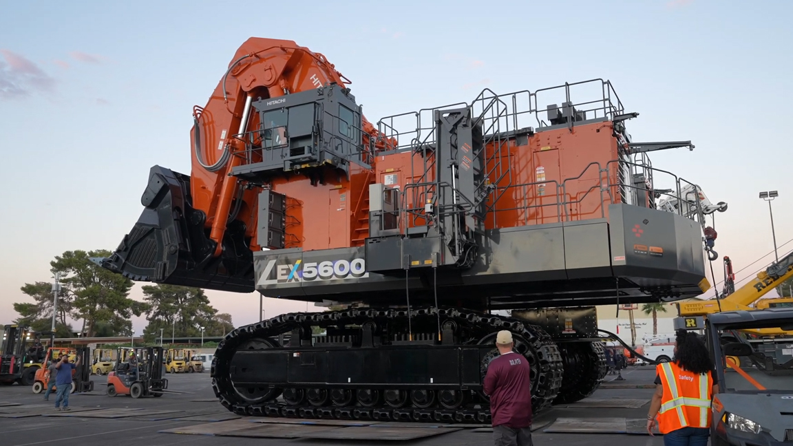 The giant excavator that makes everything around it look small
