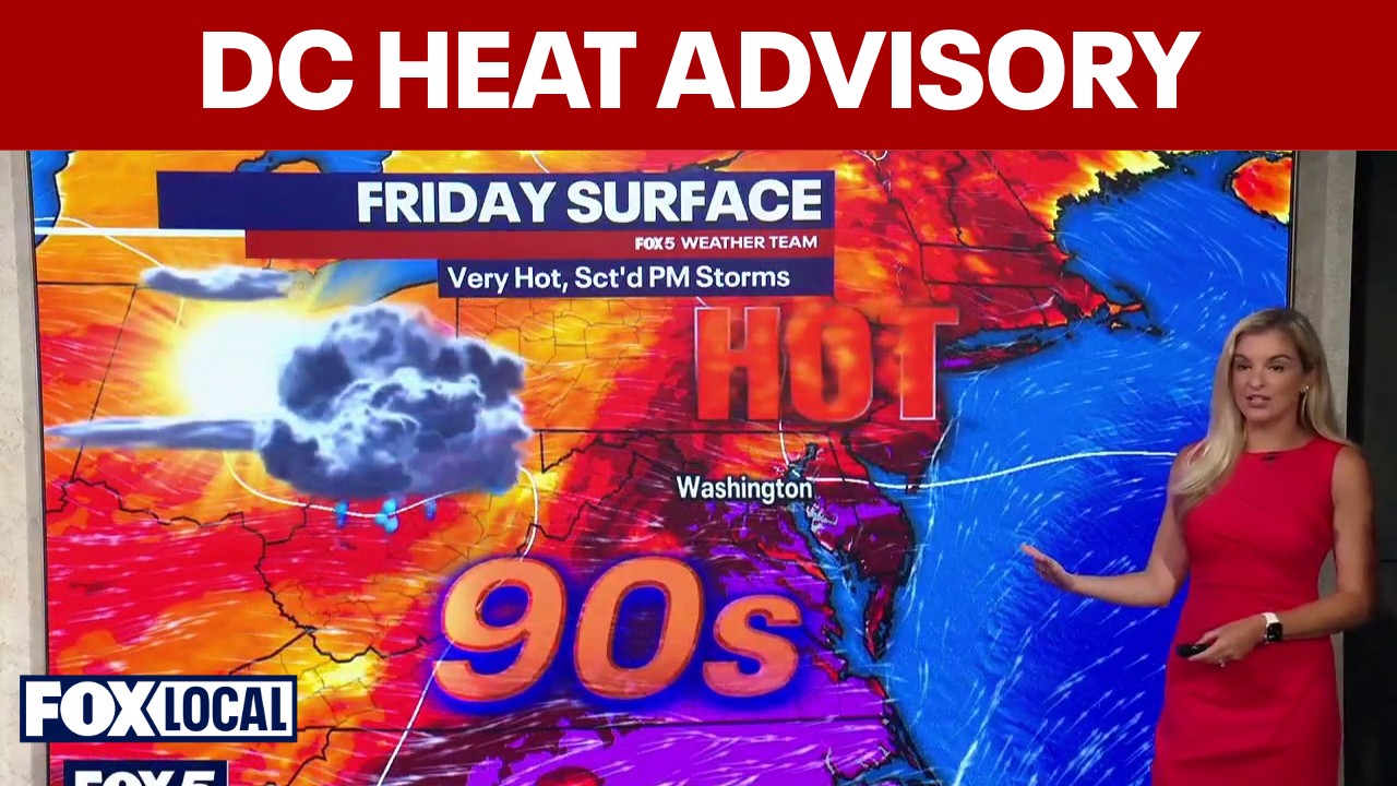 DC weather: Heat advisories in effect, severe storm threat Friday night