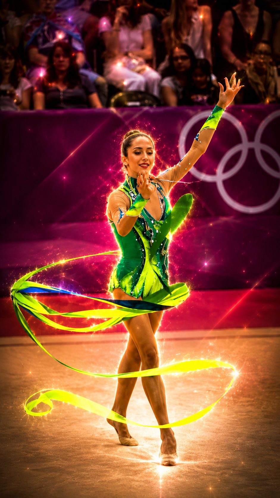 The beauty of rhythmic gymnastics