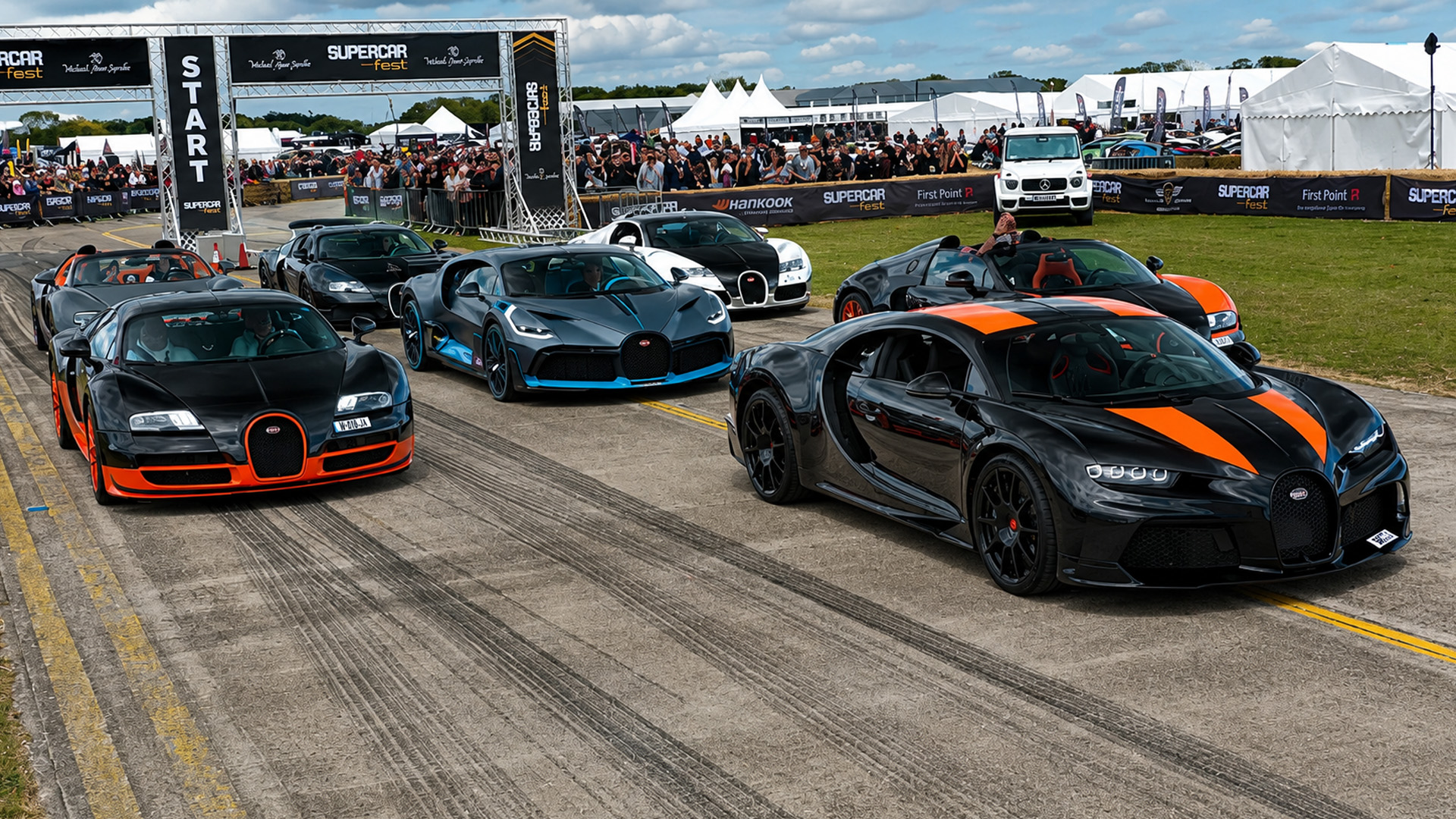 The Most Insane Bugatti Lineup Ever Seen on Car Event