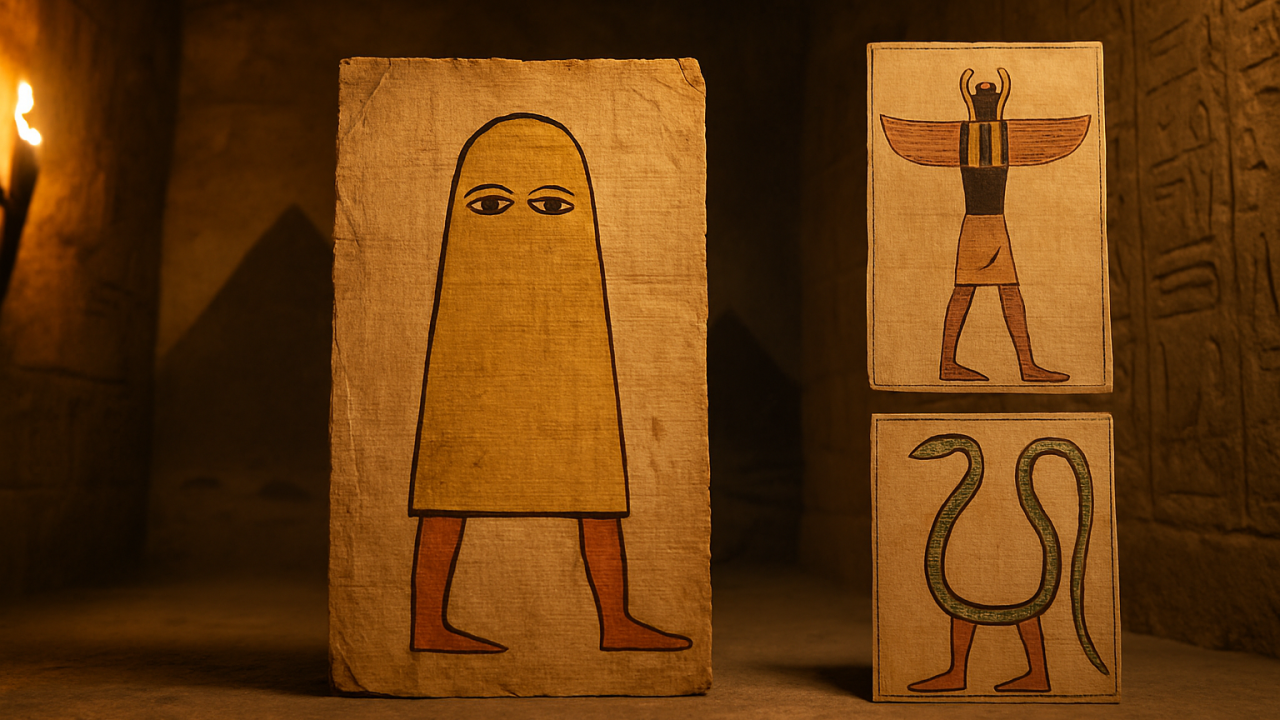 Why ancient Egypt drew a god as a bedsheet ghost