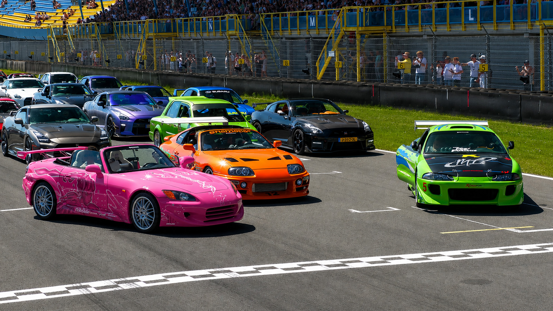 Three iconic JDM cars lead the circuit display
