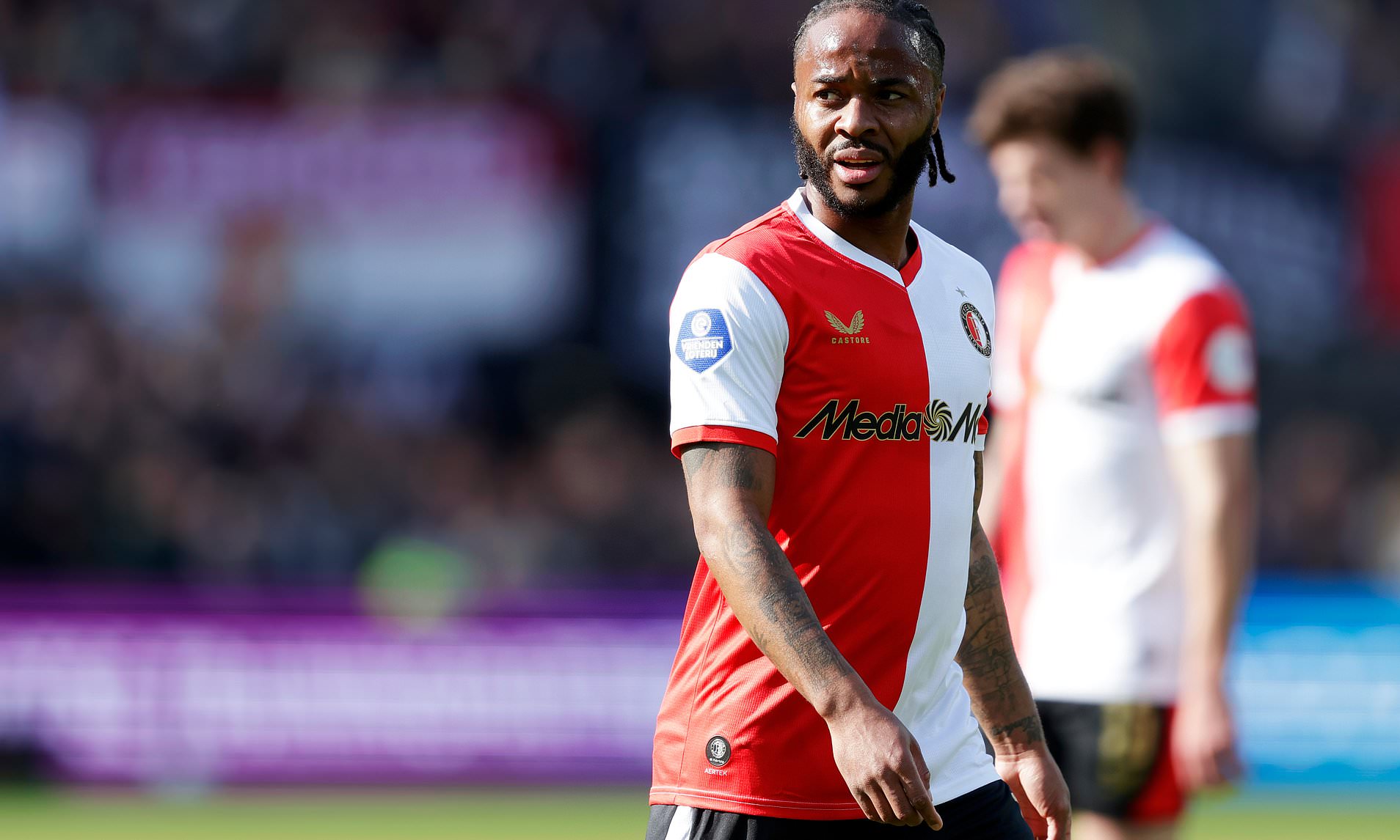 Relaxed Raheem Sterling is seen for first time since being arrested on ...