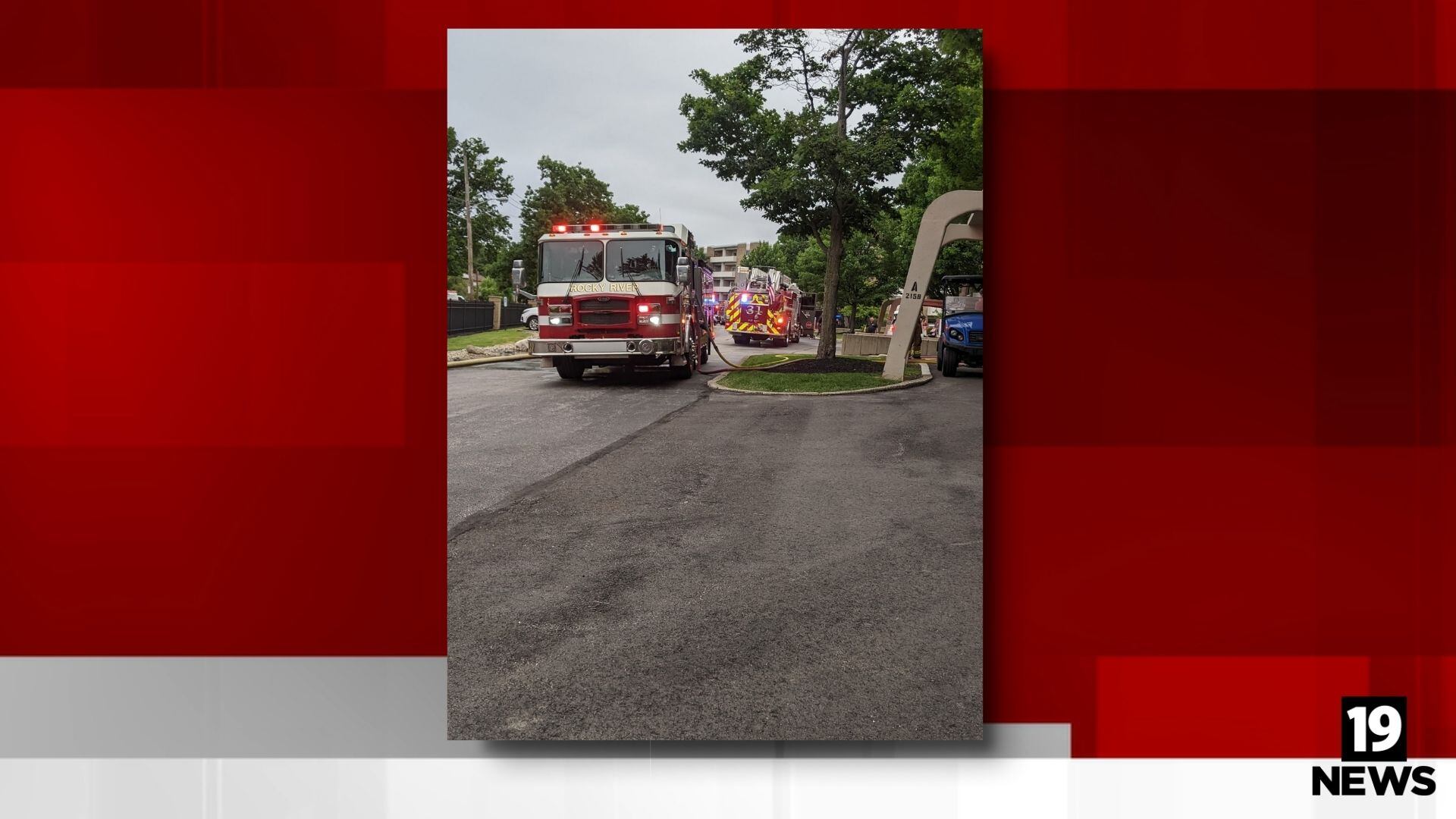 Rocky River firefighters respond to fire on Wooster Road