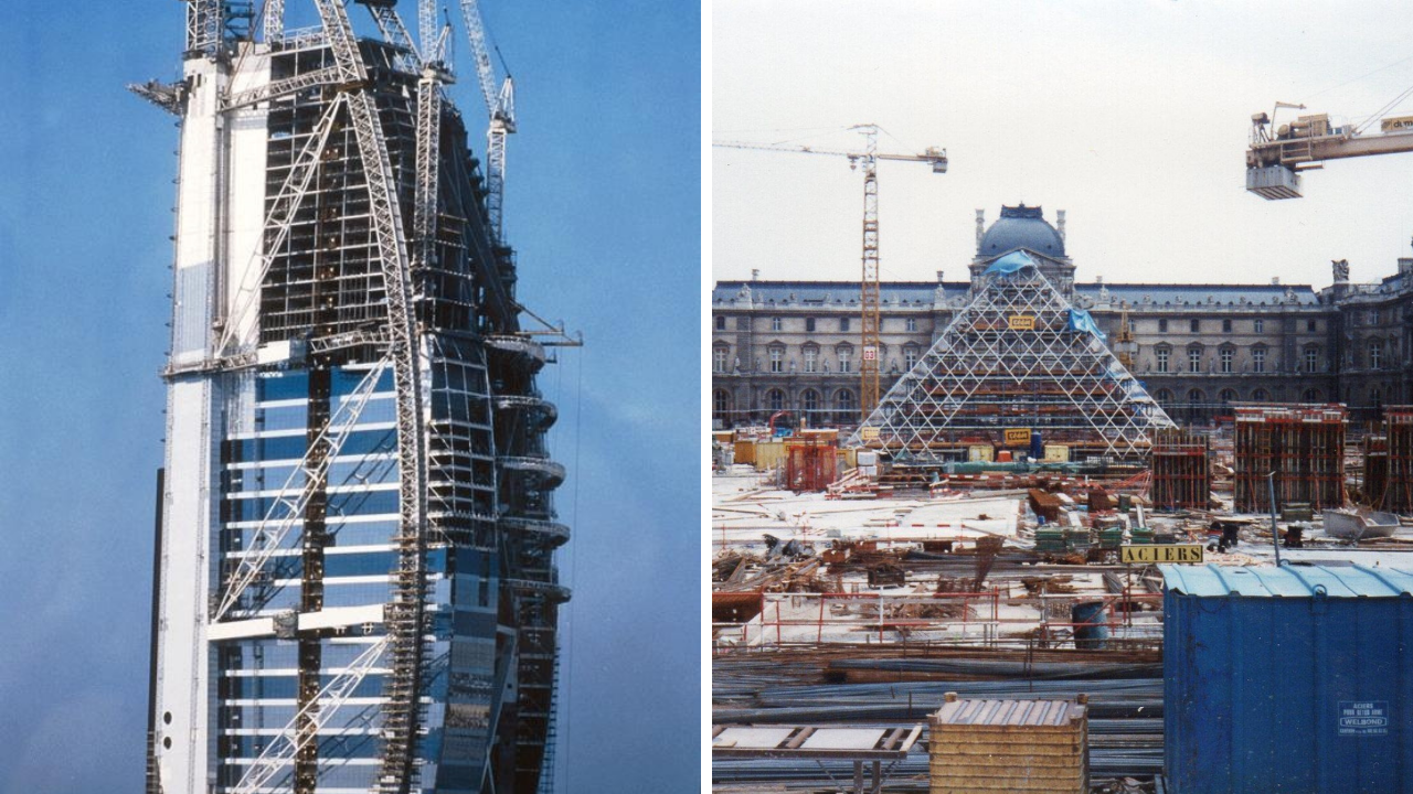 28 photos of landmarks before they were completed