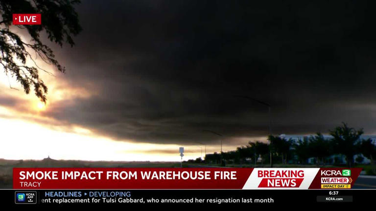 'Toxic gases, carcinogens': Tracy medical warehouse fire raises air ...