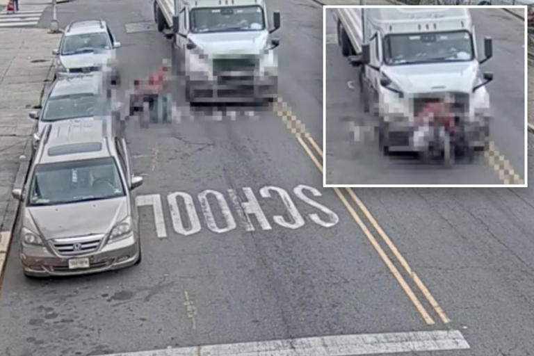Horrifying video captures mother, two children run over by 18-wheeler ...