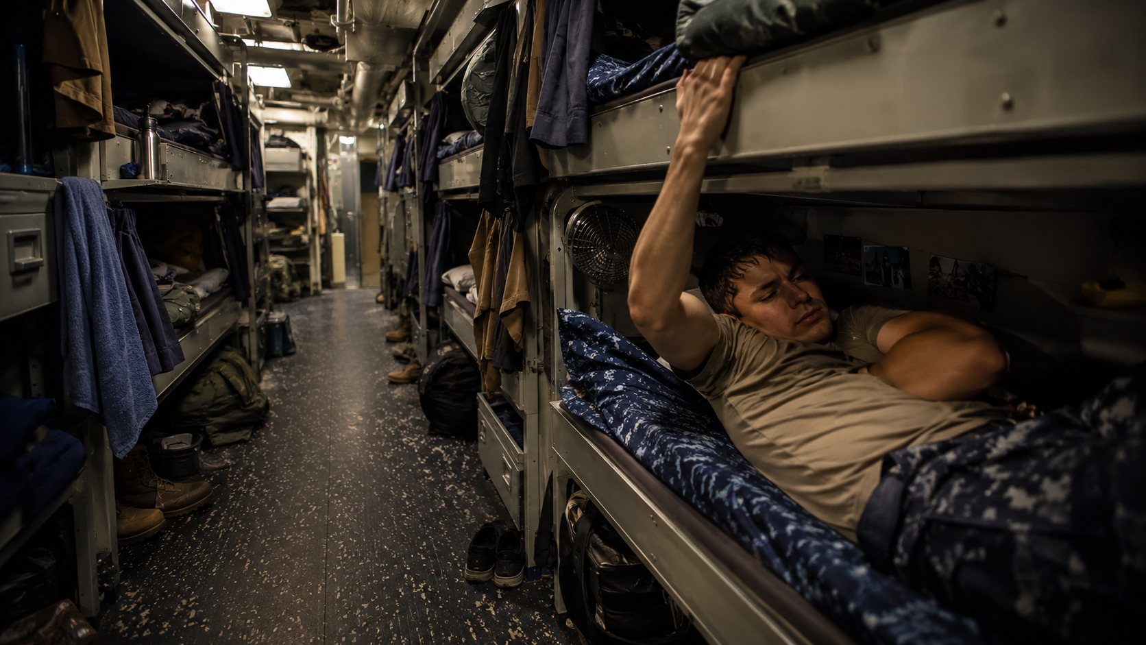Feeding 17,000 meals a day inside America’s floating fortress