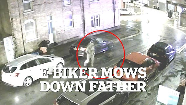 E-bike rider mows down innocent father and leaves him unconscious