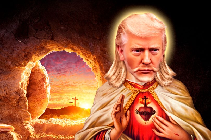 Our birthday gift to Donald Trump – see deluded POTUS as Jesus, Mona ...
